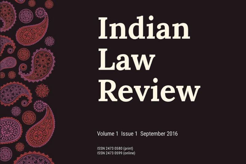 Indian Law Review Welcome Indian Law Review Welcome